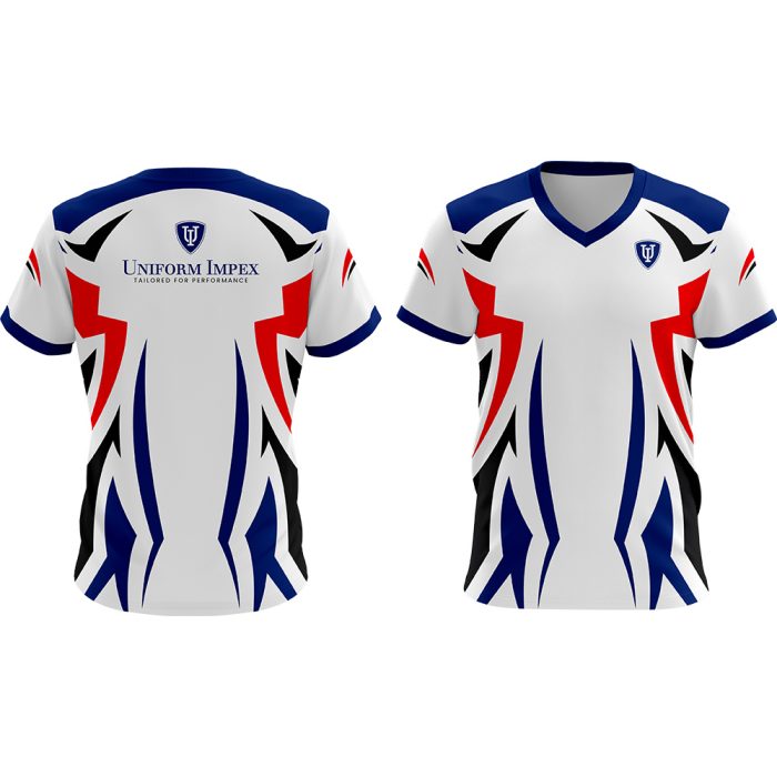 Uniform Impex Custom Sublimation Soccer Jersey – White, Red & Royal ...